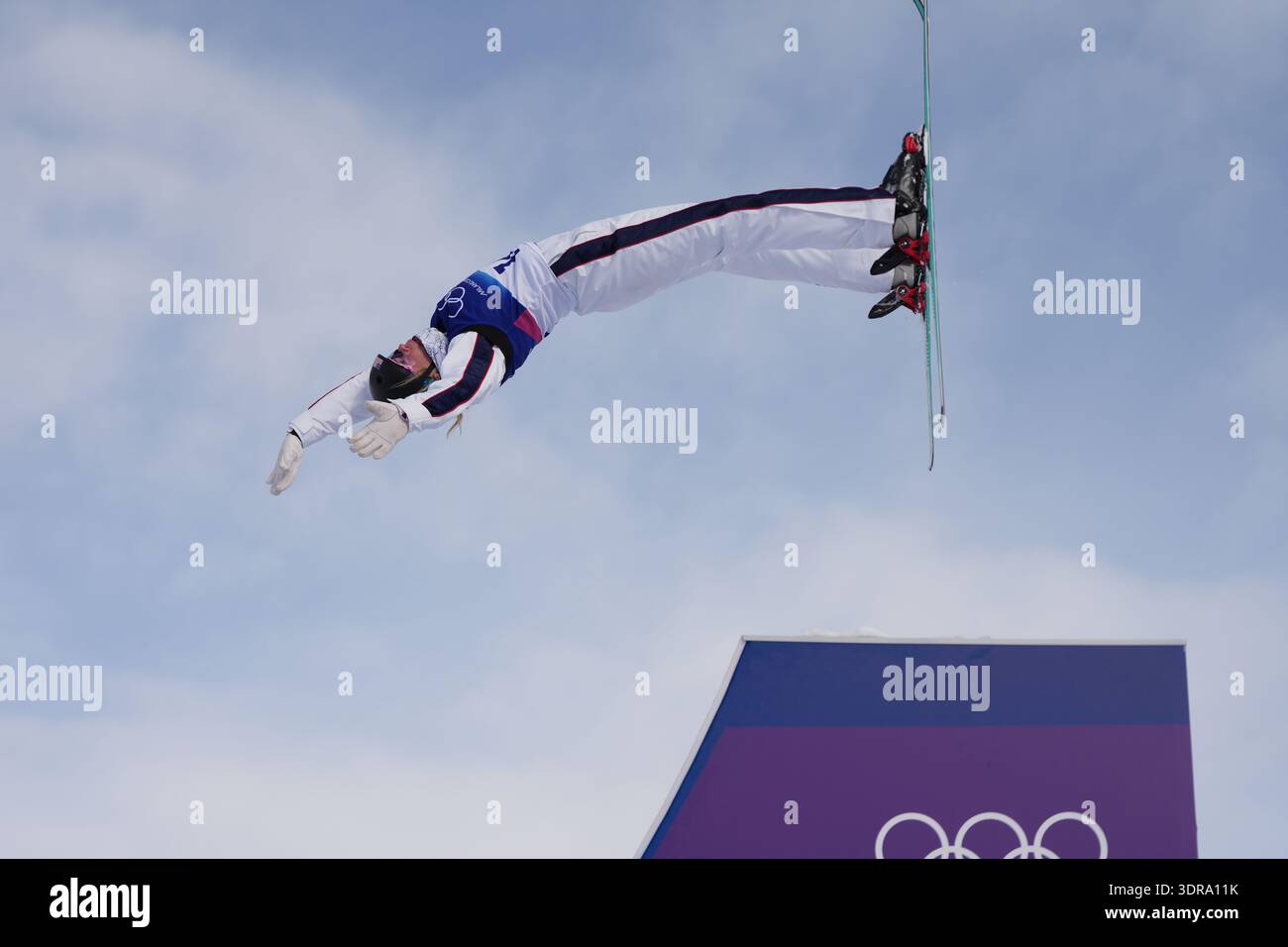 United States' Kyra Dossa (14) competes during the women's freestyle ...