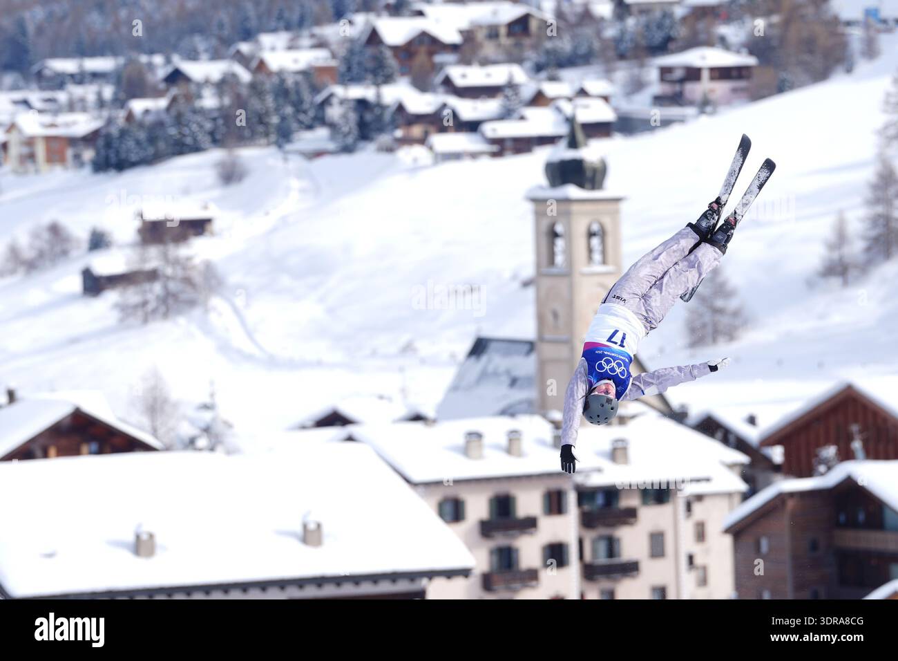Ukraine's Diana Yablonska during the Women's Freestyle Skiing Aerials ...