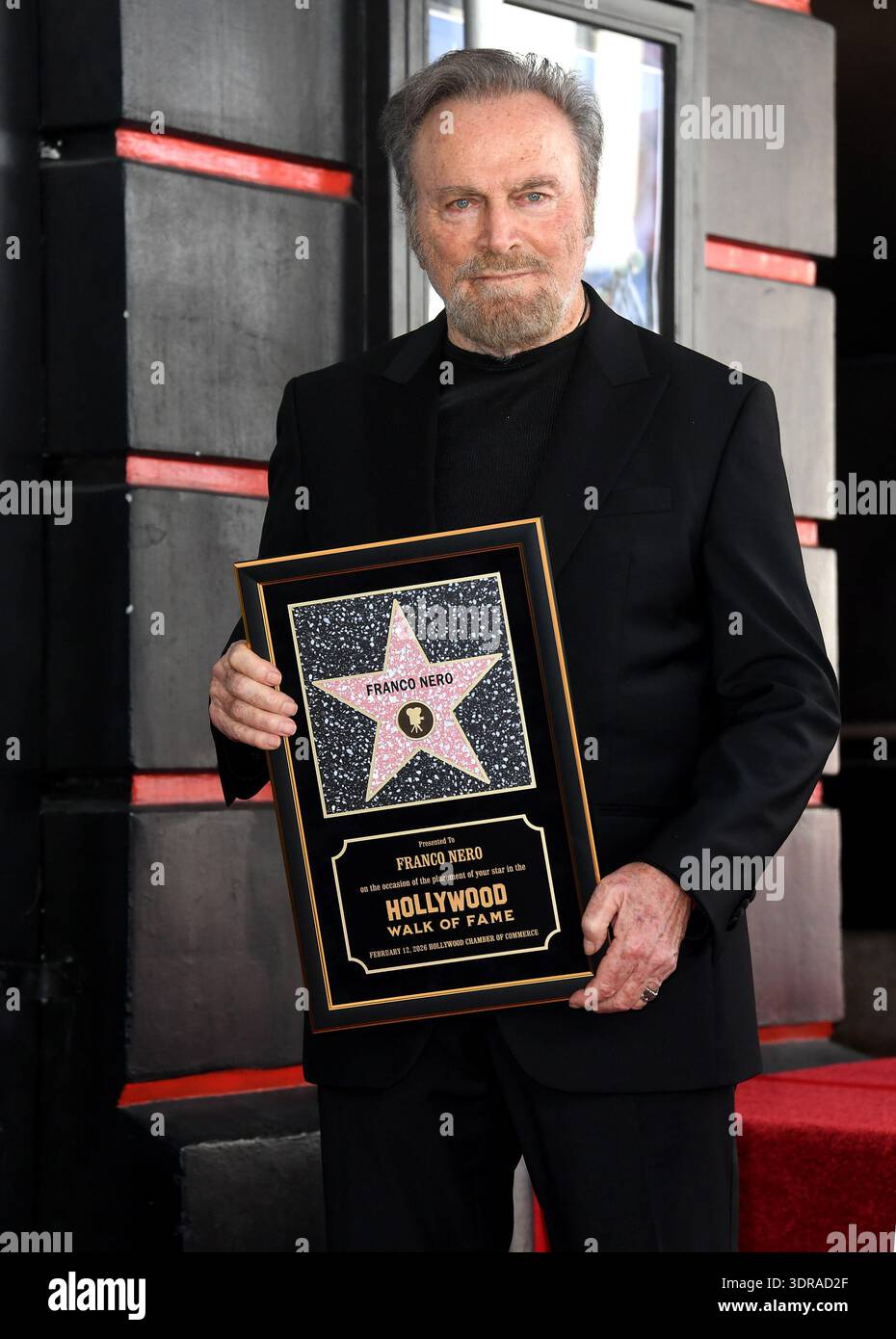 Actor Franco Nero poses with his plaque at the Franco Nero Star ...