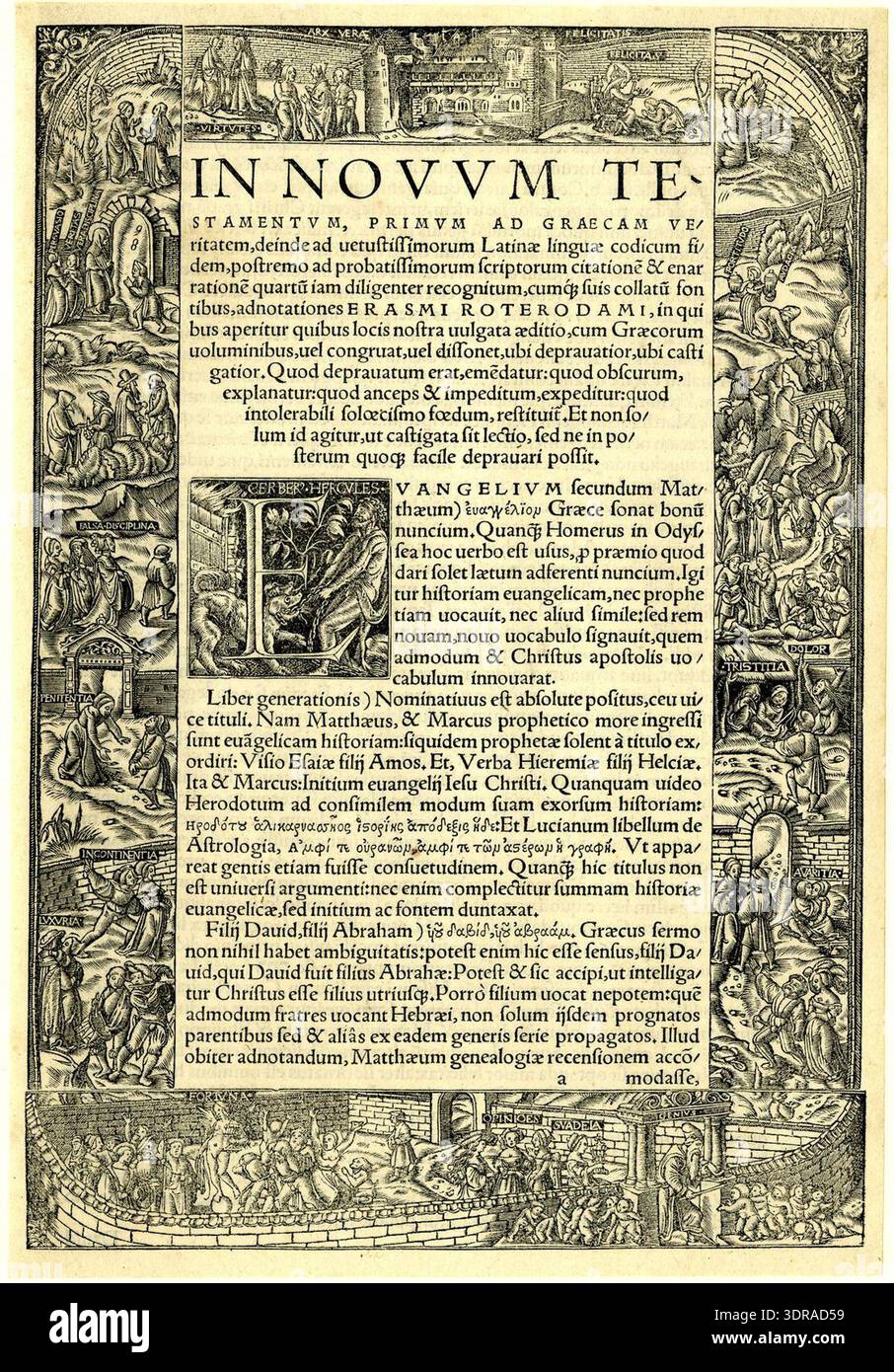 This 1521 metalcut and letterpress page border by Hans Holbein the ...