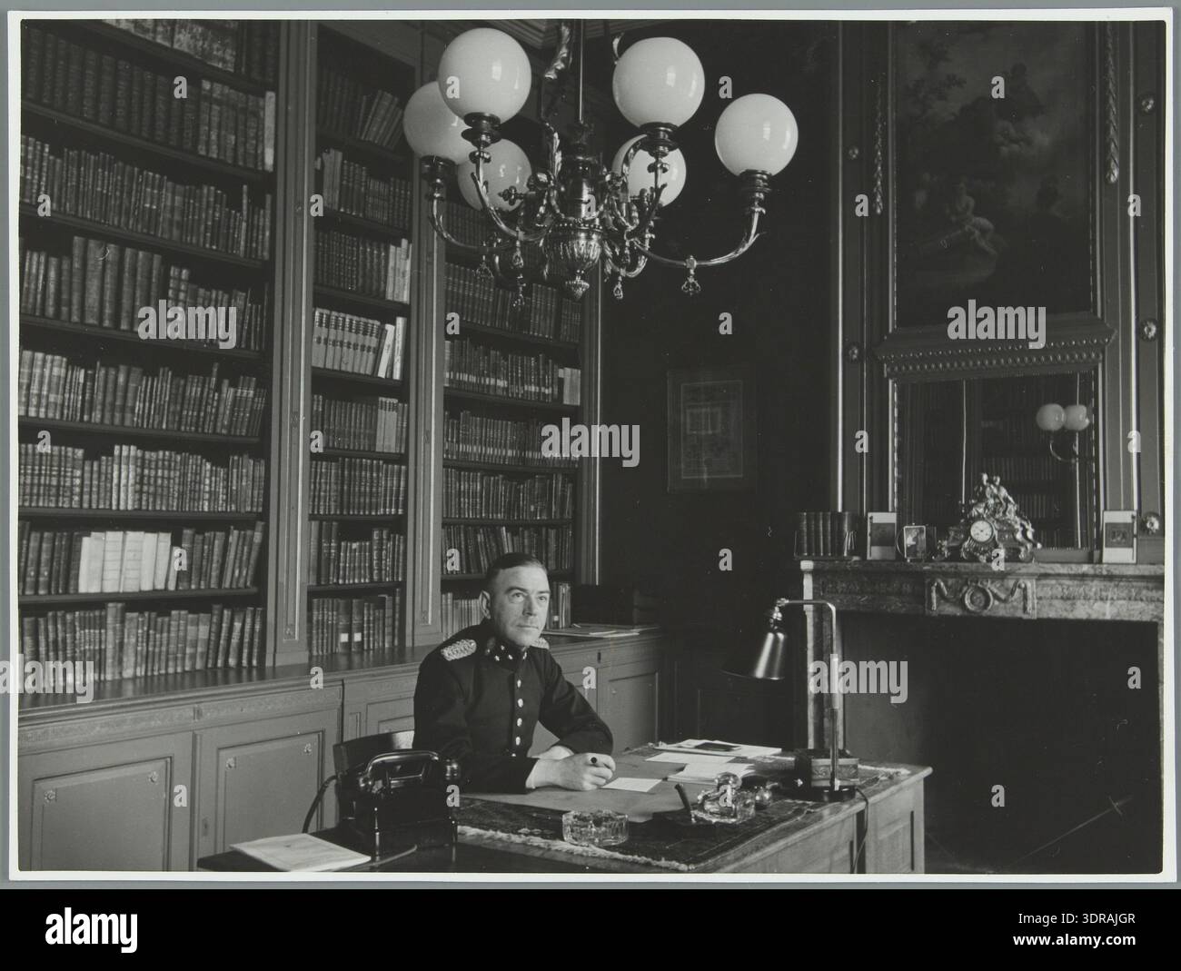 Seated at his desk the image depicts dutch military leadership hi-res ...
