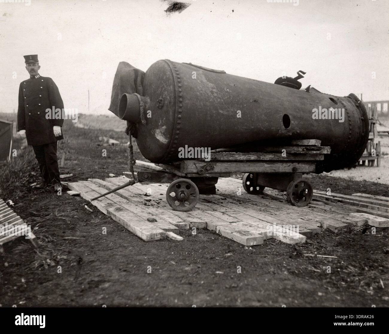 Netherlands the damaged boiler of a piling machine hi-res stock ...