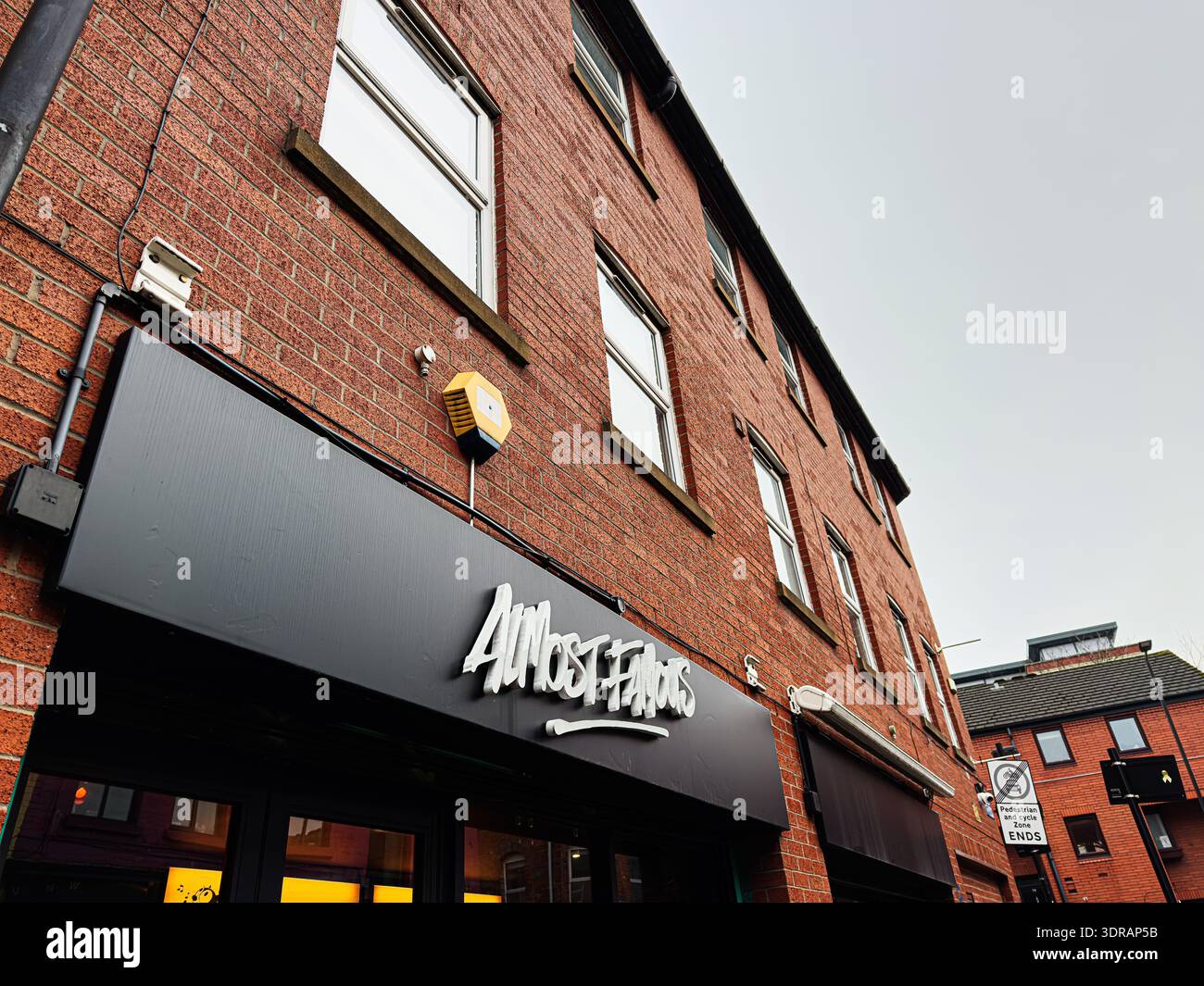 Manchester, UK - January 26, 2026: Brick facade Almost Famous ...