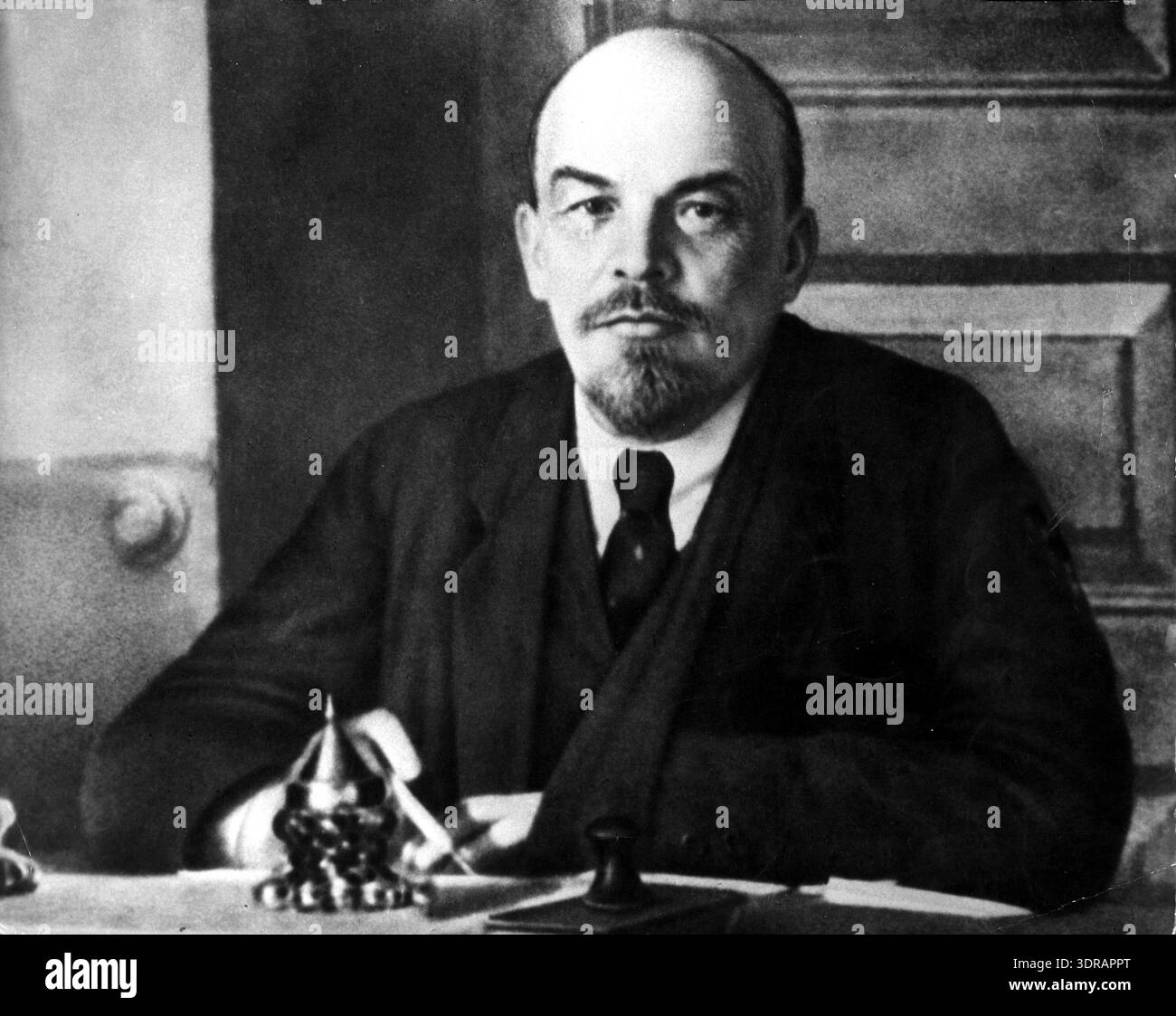 The photograph dated 17 october 1918 depicts vladimir ilyich lenin hi ...