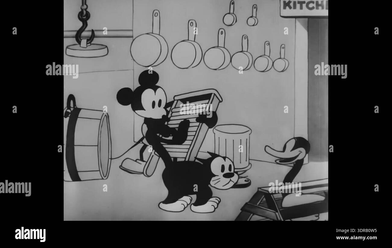 This screenshot from steamboat willie 1928 shows mickey mouse hi-res ...