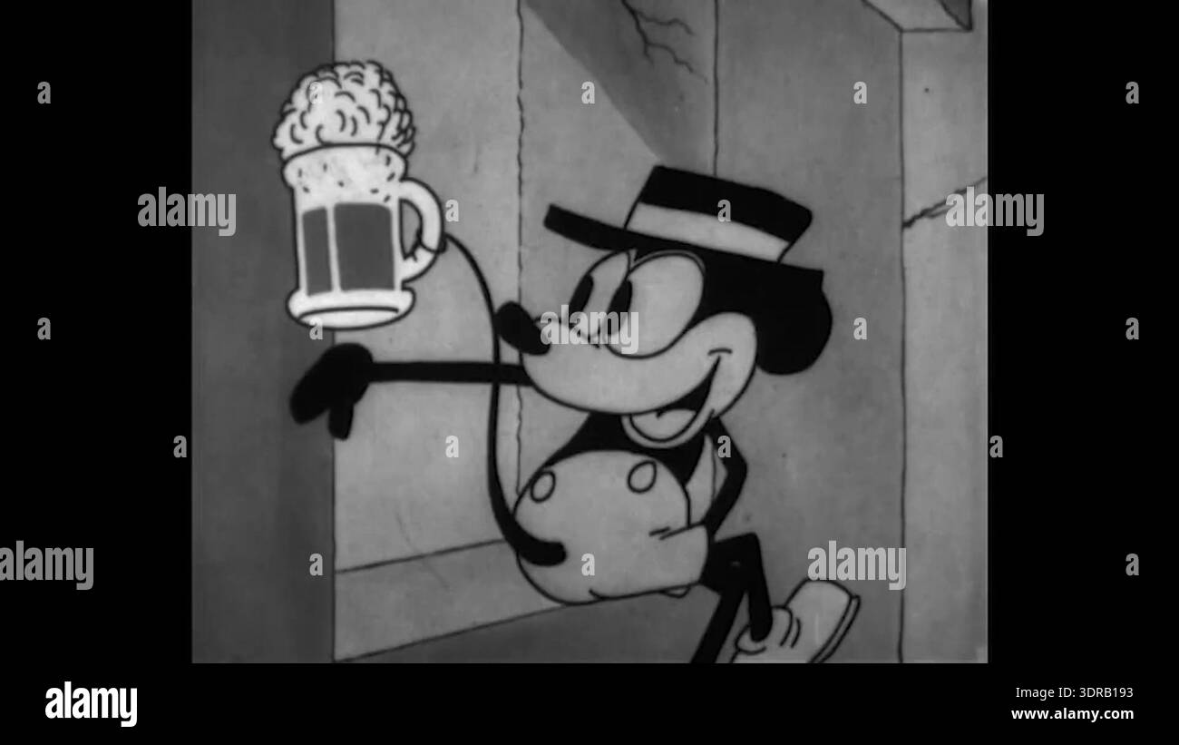 This screenshot from the 1928 short 'The Gallopin' Gaucho' shows Mickey ...