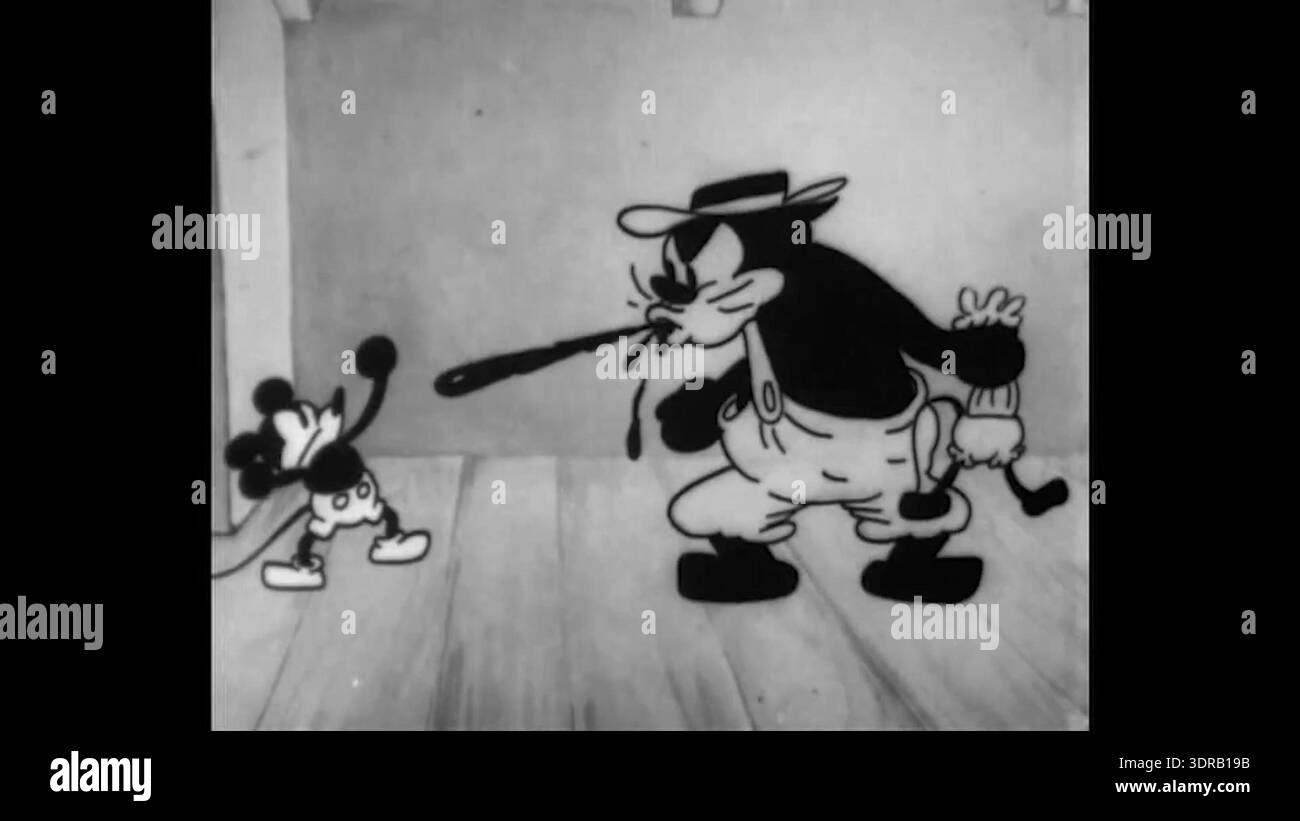 This 1928 frame from 'The Gallopin' Gaucho' by Walt Disney and Ub ...