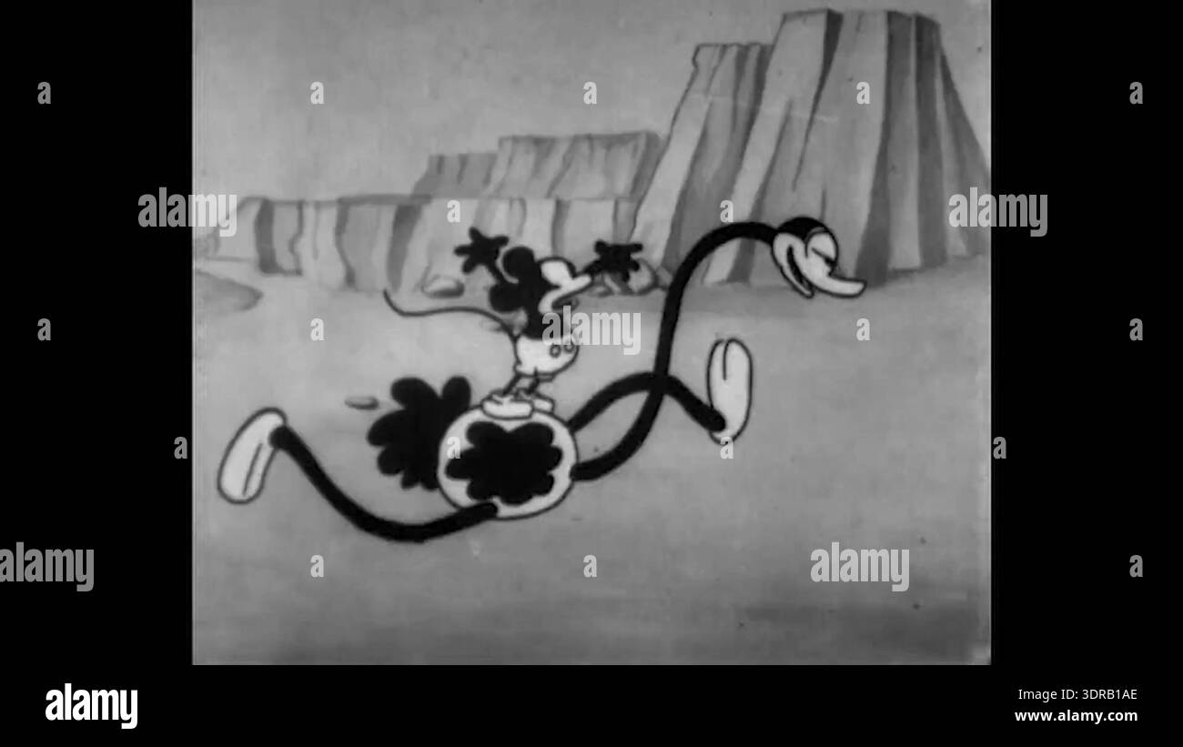This frame from the 1928 animated short The Gallopin' Gaucho by Walt ...