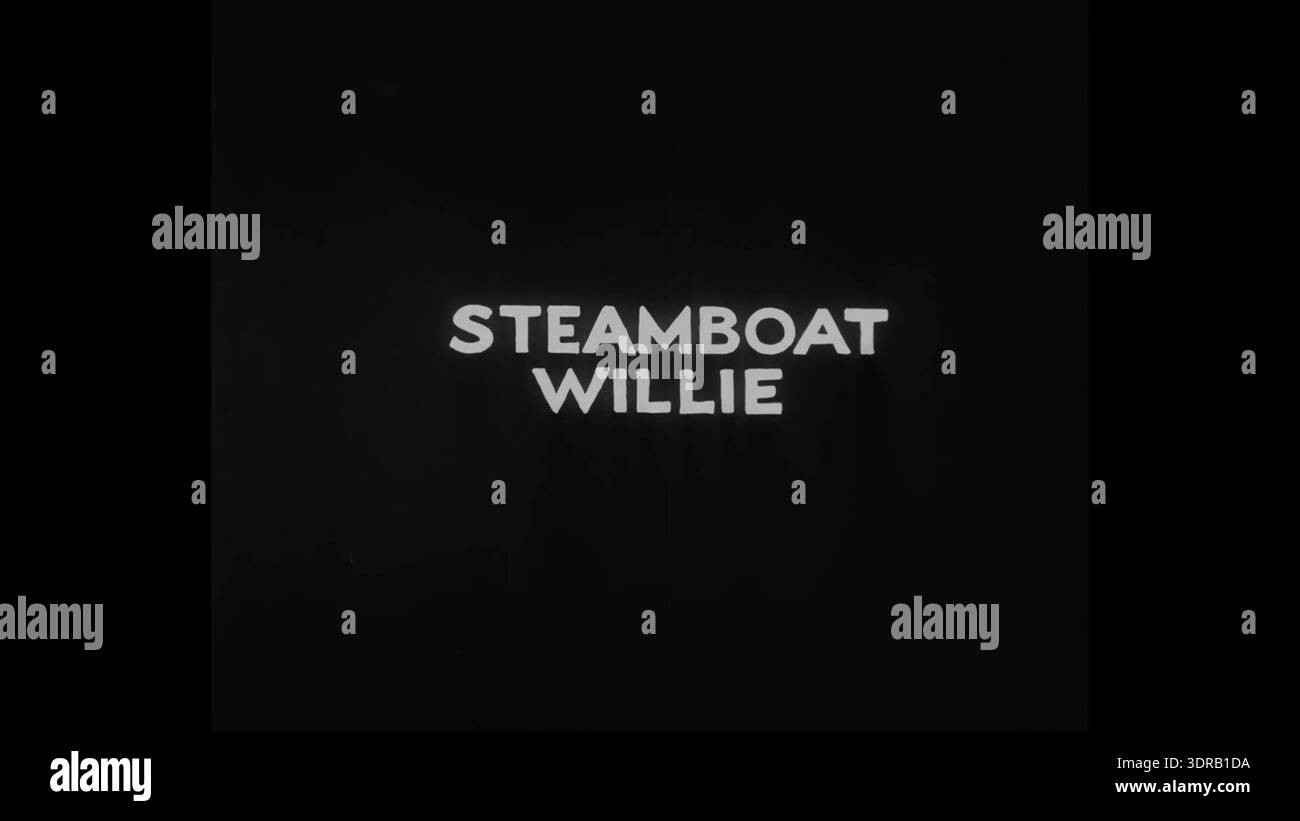 This screenshot is from the 1928 animated short Steamboat Willie ...