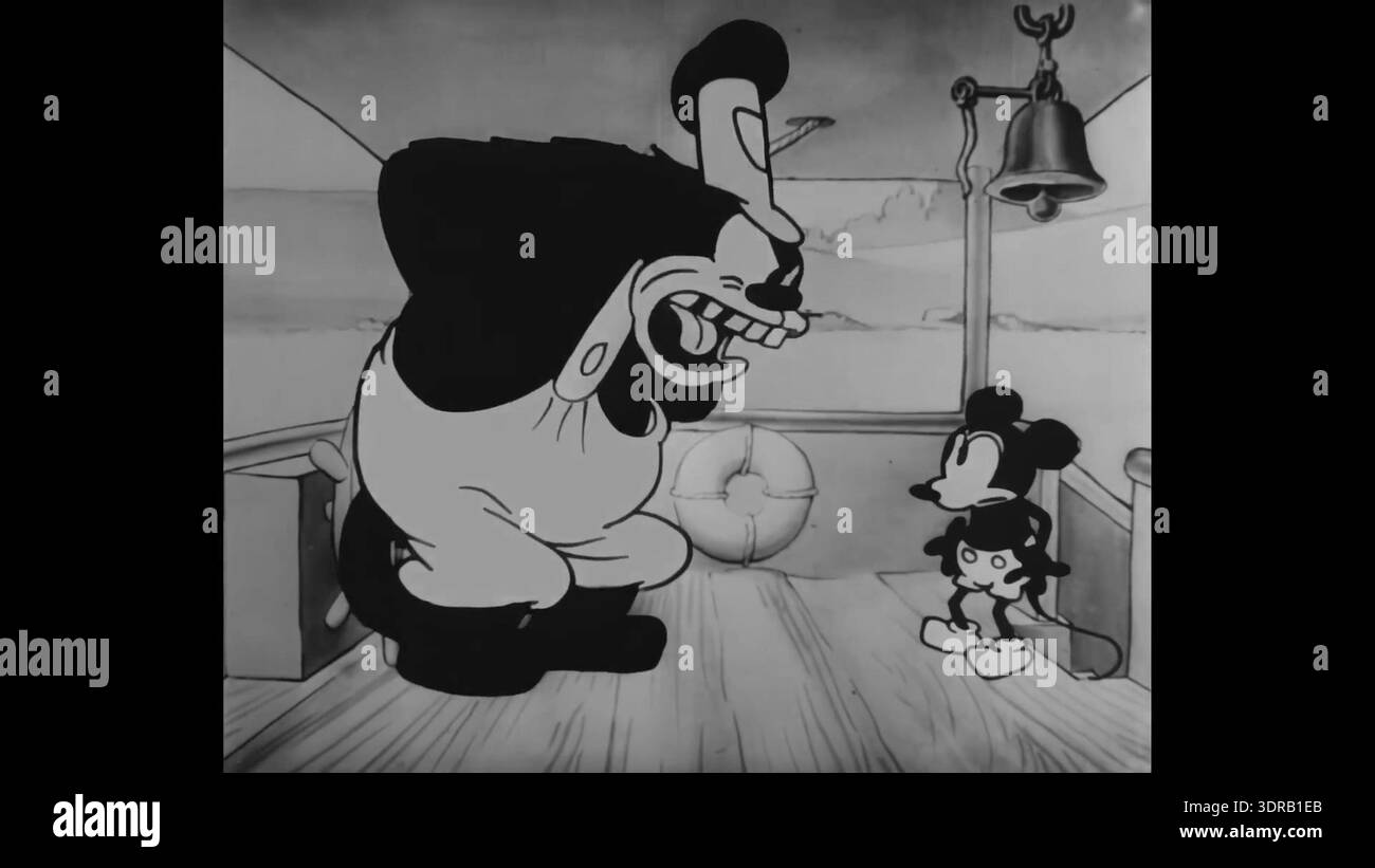 Steamboat willie cartoon Black and White Stock Photos & Images - Alamy