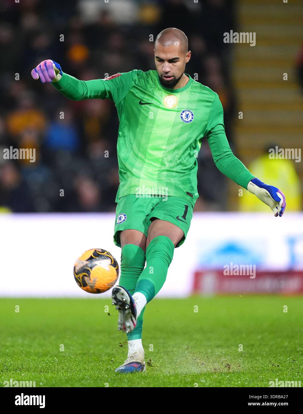 Chelsea goalkeeper Robert Sanchez in action during the Emirates FA Cup ...