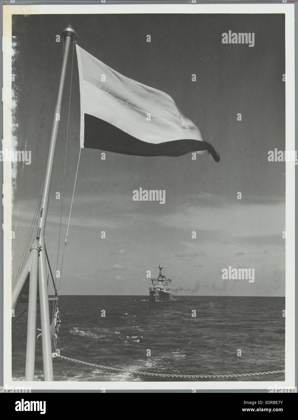 H.M.S. Sumatra, a Dutch naval vessel, is shown flying the Dutch ...