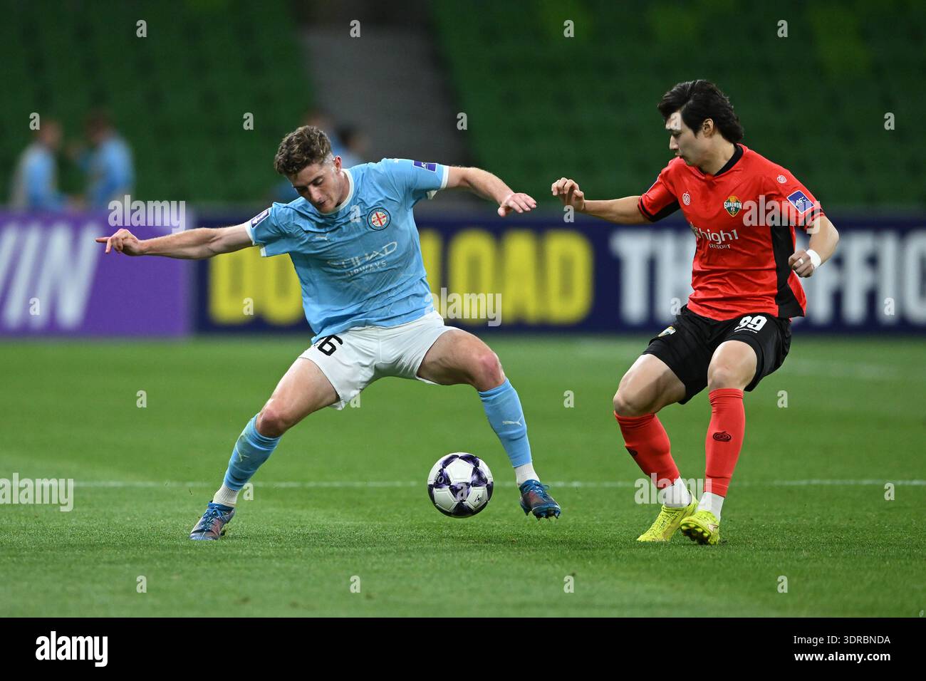 Harrison Shillington of Melbourne City (left) in action during the AFC ...