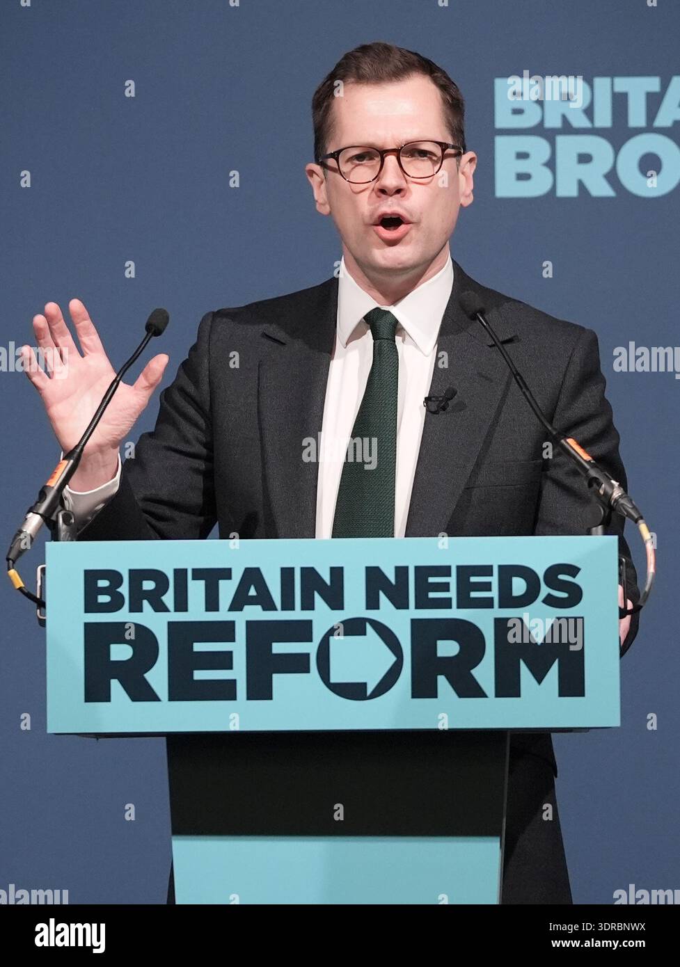 Robert Jenrick making his first speech as Reform UK's Treasury ...