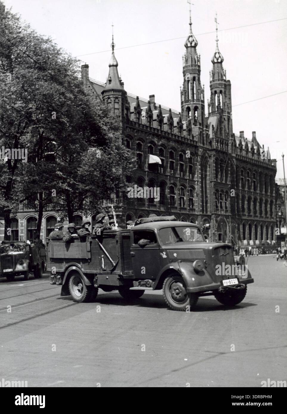 This photograph shows german occupation troops in military vehic hi-res ...