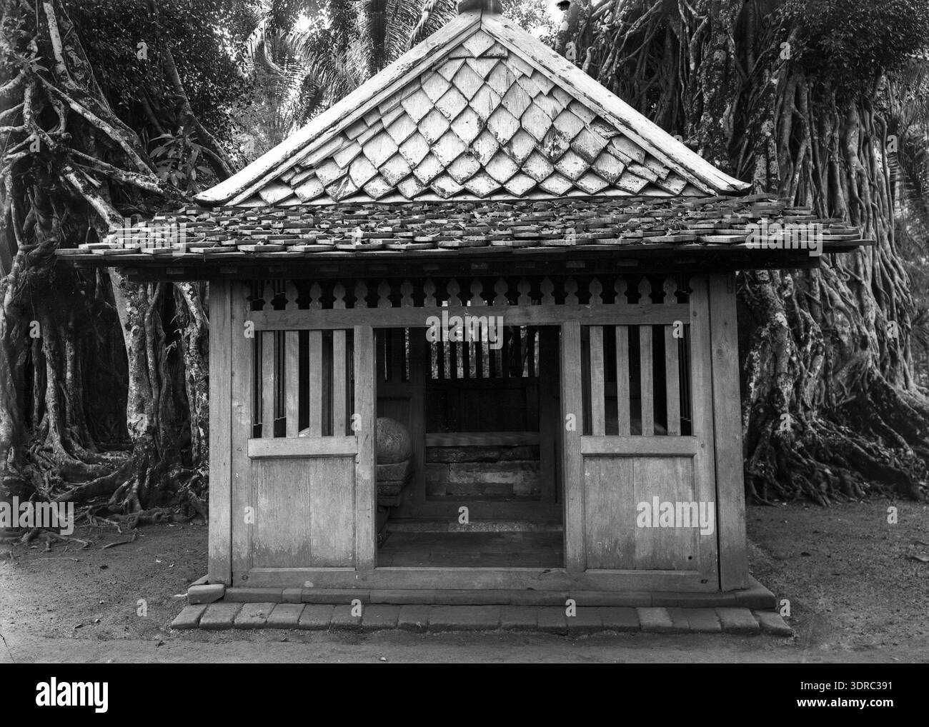 Architectural elements in a javanese settlement hi-res stock ...