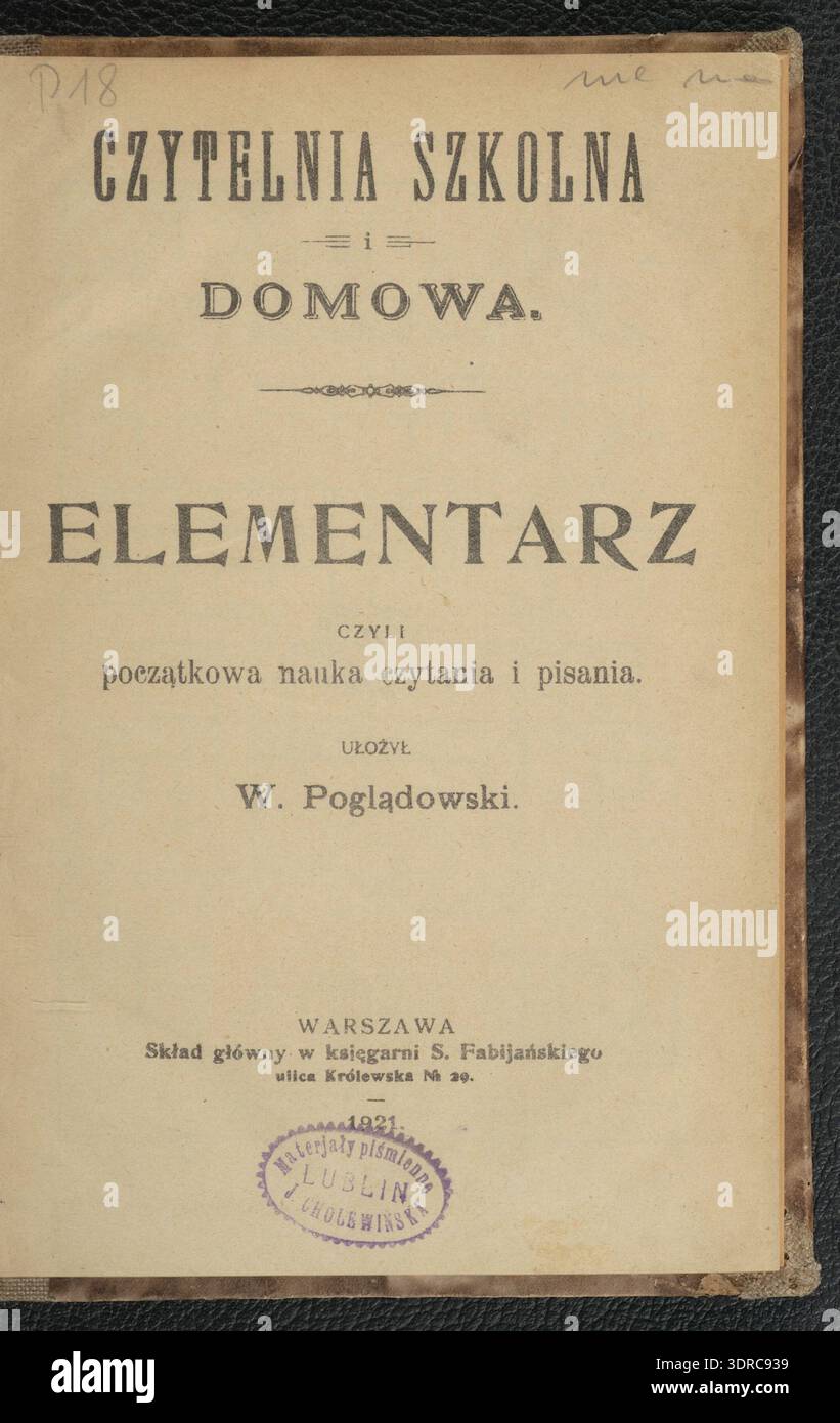 Writing skills published in warsaw by s fabijaski hi-res stock ...