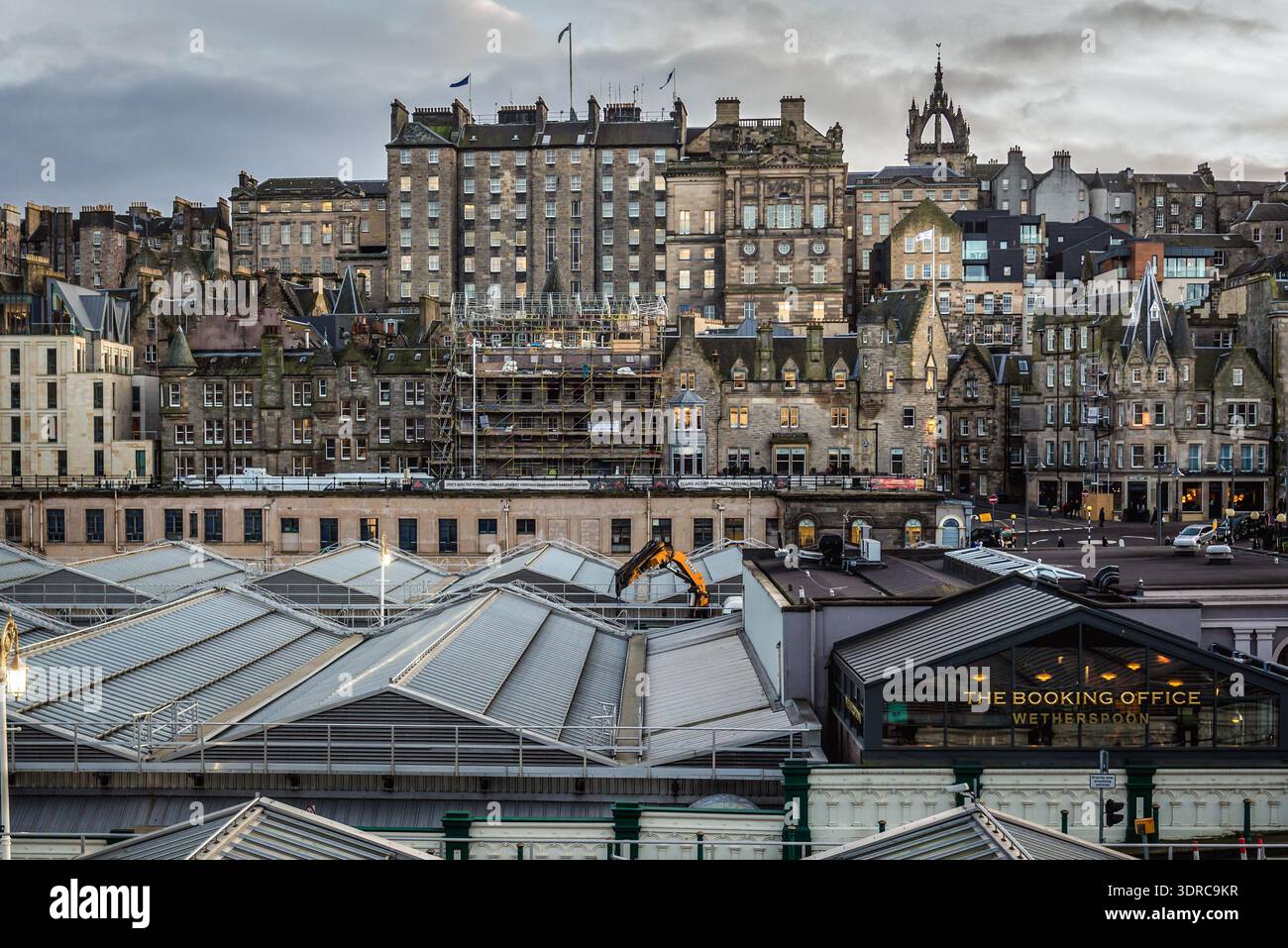 Edinburgh, Scotland - January 17, 2020: Roofs of Waverley Mall and ...