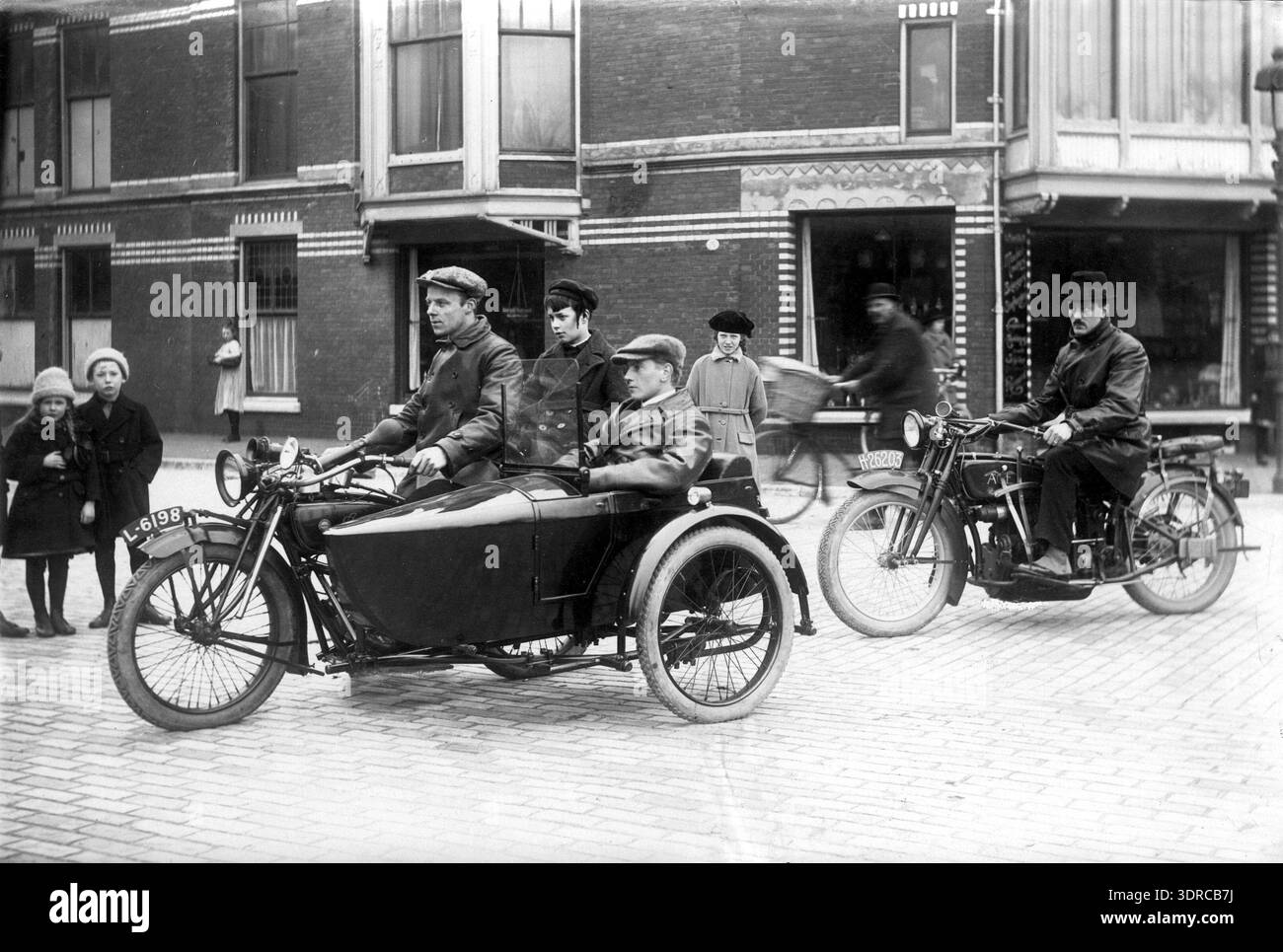 Photograph from 1922 showing a demonstration of anfa motorcycles hi-res ...