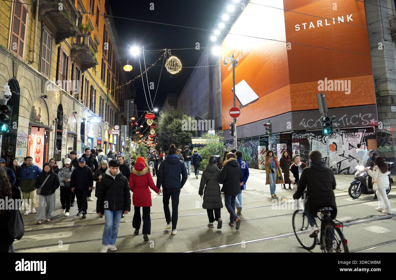 Milan, Chinese New Year begins on Via Paolo Sarpi Stock Photo - Alamy