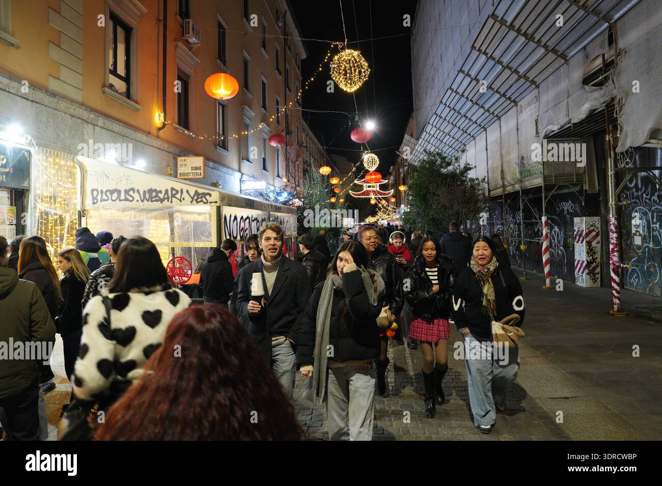 Milan, Chinese New Year begins on Via Paolo Sarpi Stock Photo - Alamy