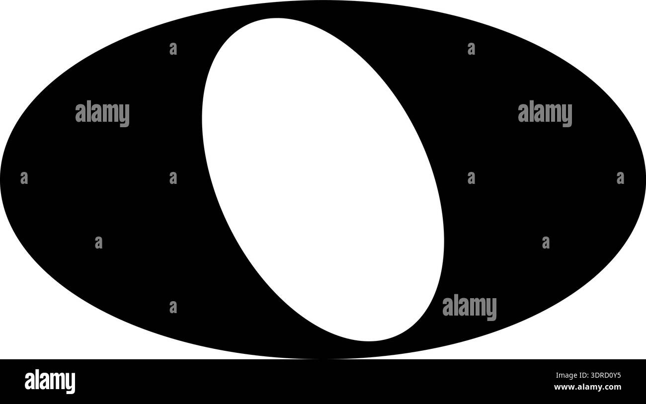 Monochrome vector graphic of a semibreve note as used in sheet music to ...