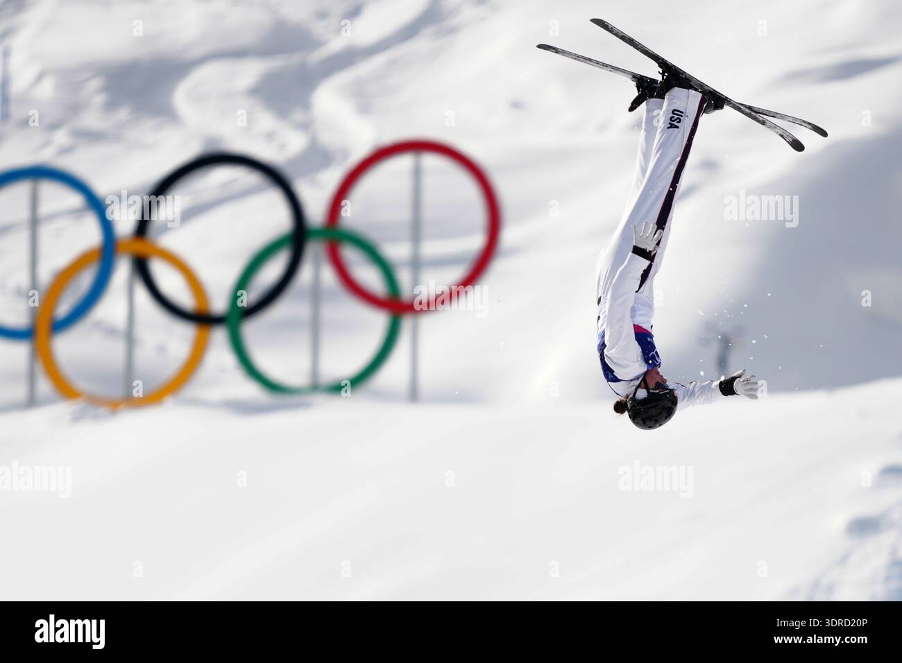 United States' Kaila Kuhn (3) during the women's freestyle skiing ...