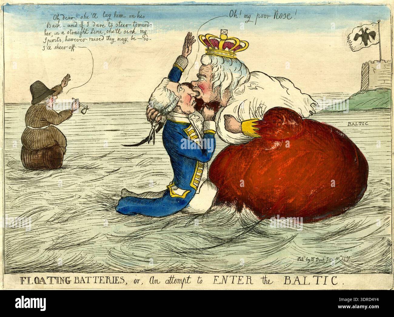 This 1791 print depicts Catherine of Russia and Admiral Lord Hood ...