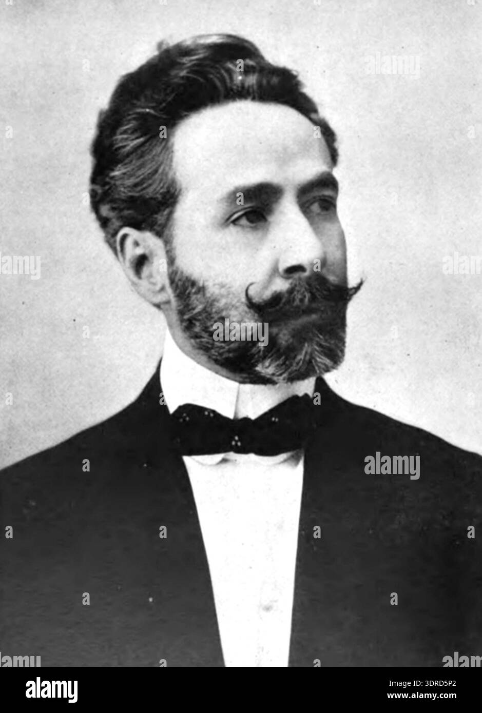 This cropped image depicts Manuel Gondra, President of Paraguay between ...