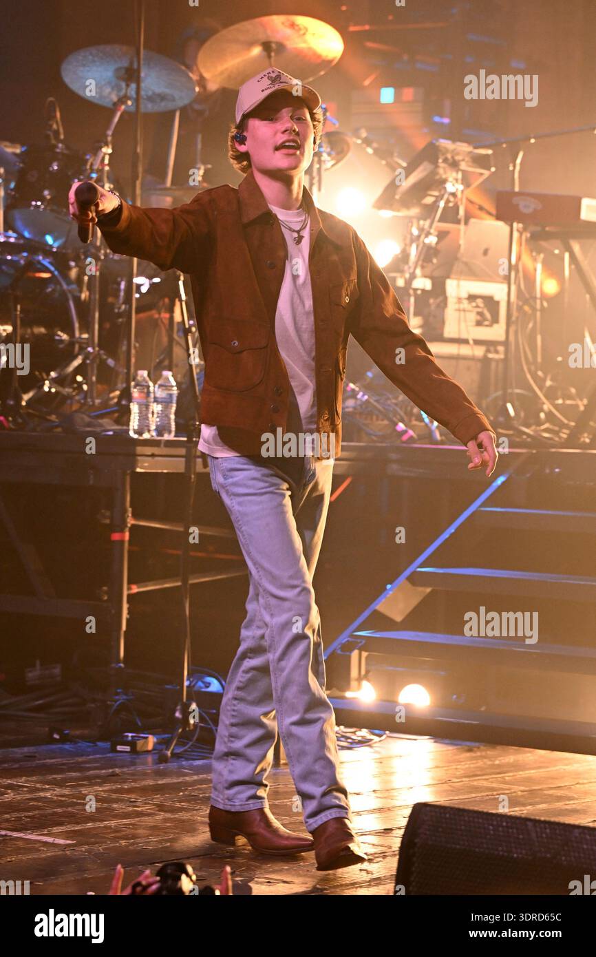 Fort Lauderdale FL, USA. 17th Feb, 2026. Maddox Batson performs during ...