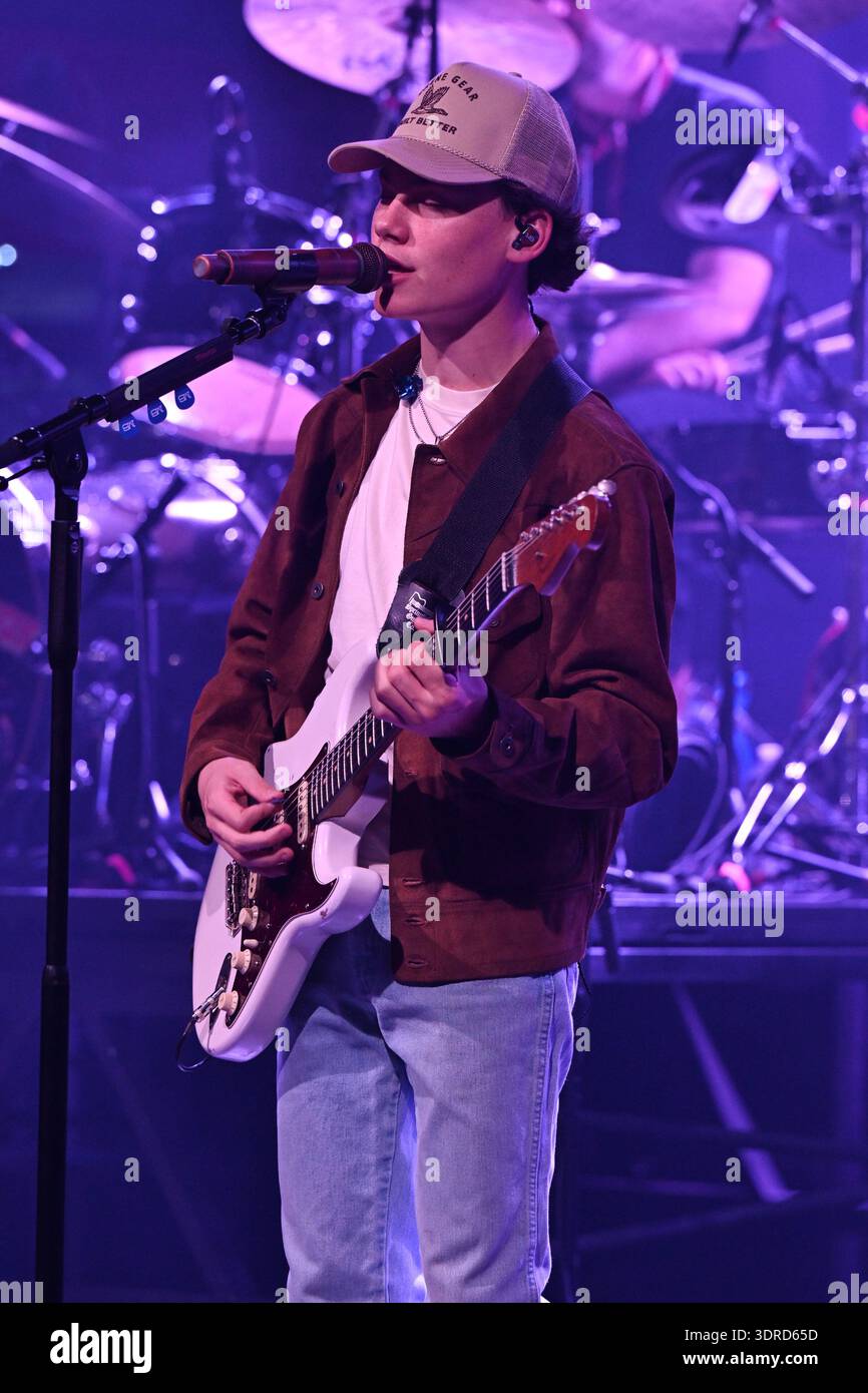 Fort Lauderdale FL, USA. 17th Feb, 2026. Maddox Batson performs during ...