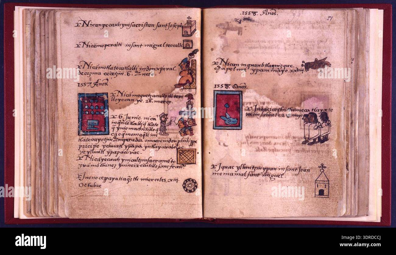 The Codex Aubin from 1576 consists of eighty-one leaves of European ...