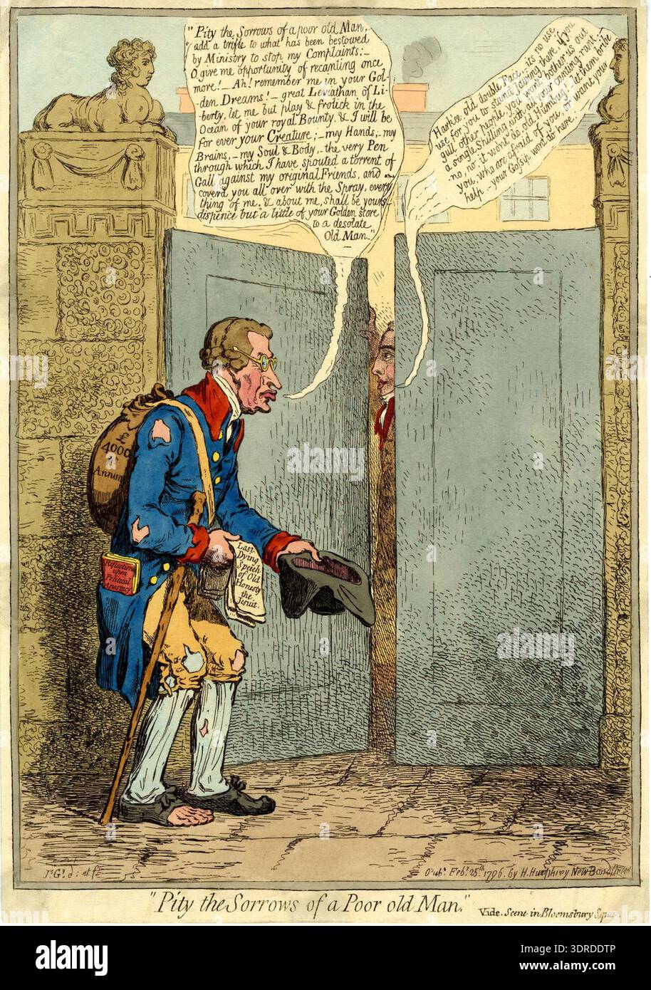 This 1796 print by James Gillray, published by Hannah Humphrey, depicts ...