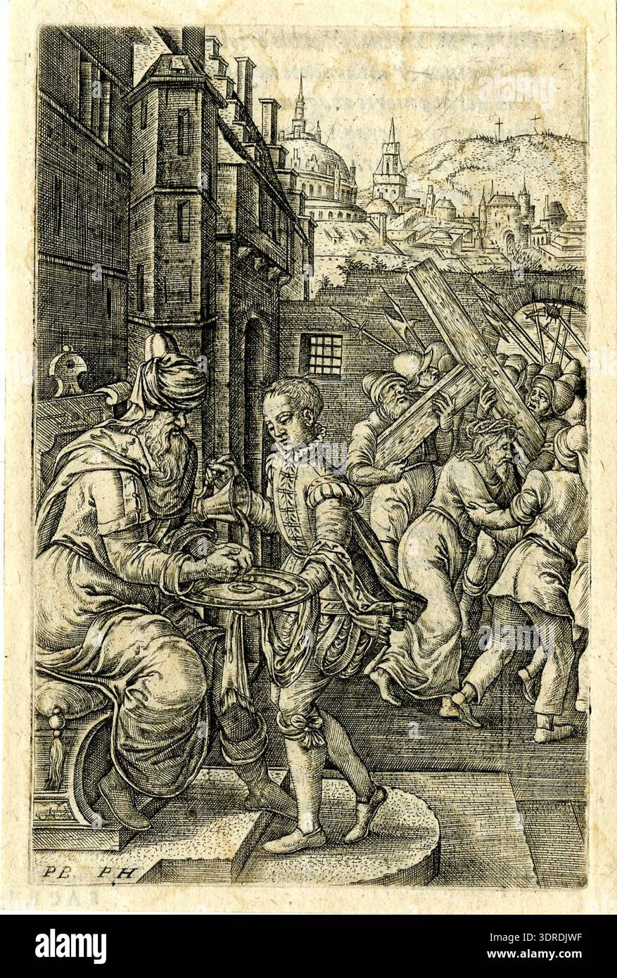 Jesus christ carries the cross at right hi-res stock photography and ...