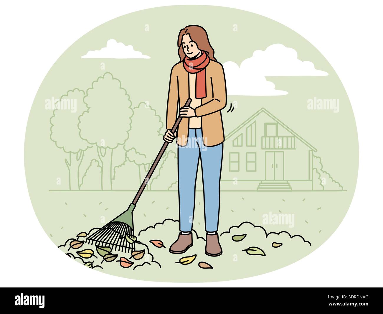 Woman sweeping street outside hi-res stock photography and images - Alamy
