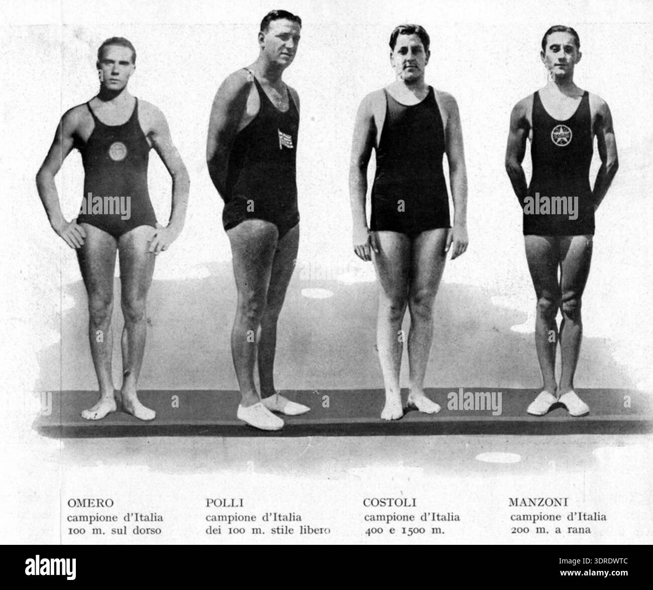 Swimmers training in competition pool Black and White Stock Photos ...