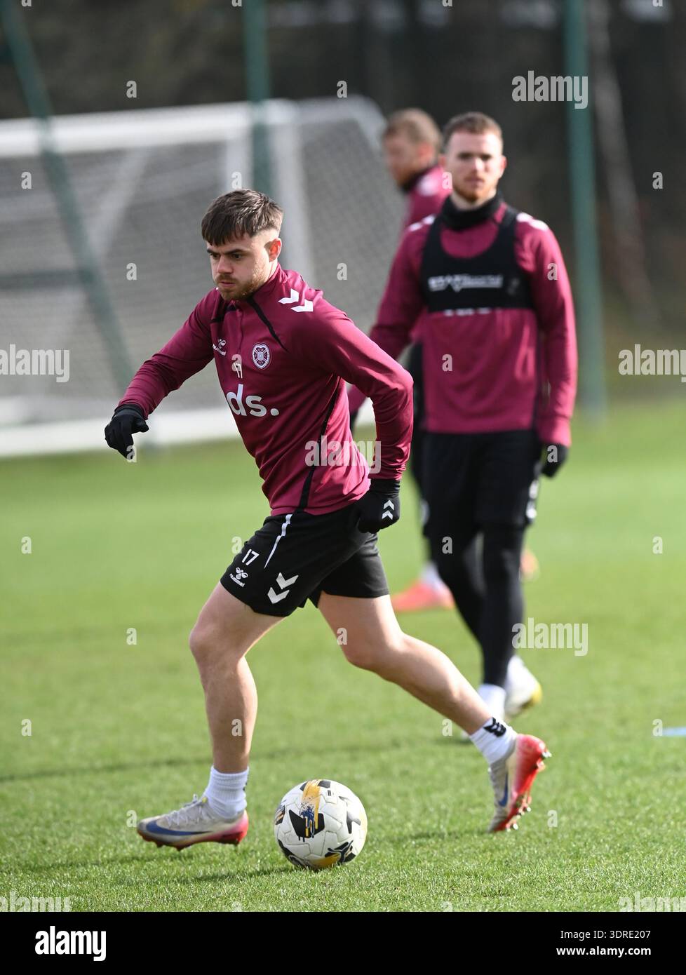 Oriam,Edinburgh.Scotland .UK. 18th Feb 26 Hearts Alan Forrest Training ...
