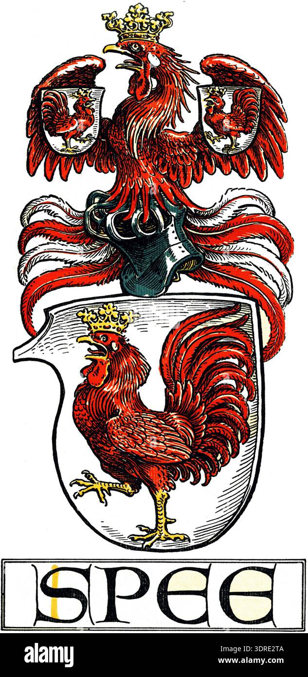 The Spee family coat of arms, depicted circa 1924 by Otto Hupp (1859 ...