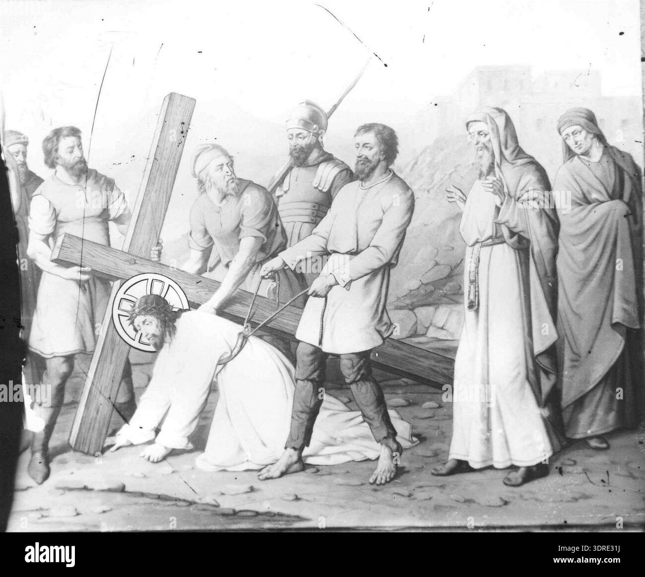 Showing jesus carrying the cross hi-res stock photography and images ...