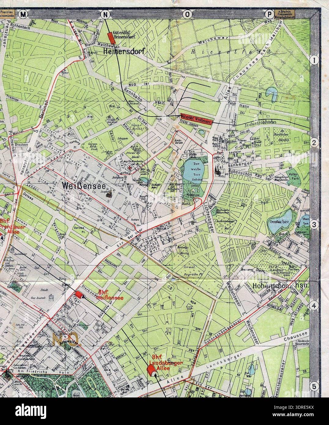 The Pharus Berlin 1921 map shows the urban layout of Berlin including ...