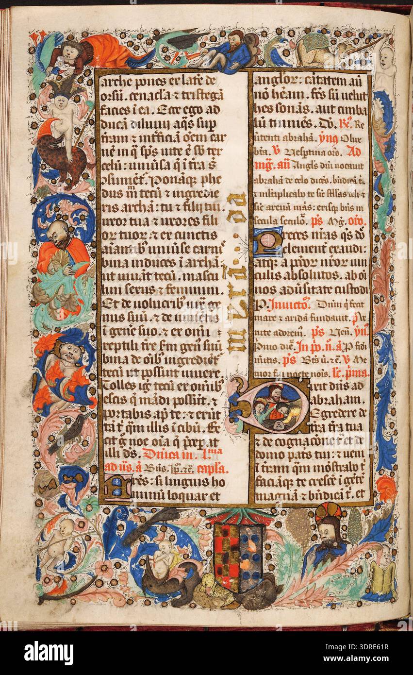 Folio 49v from the Breviario de Miranda, dated between 1450 and 1475 ...