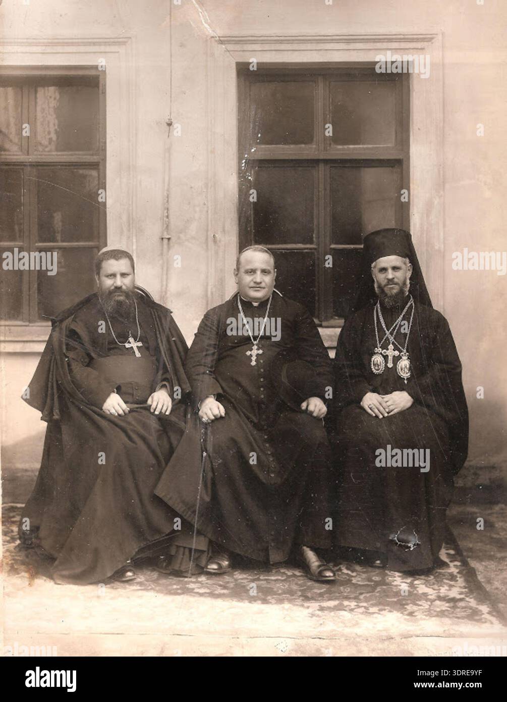 This photograph shows Monsignors Vincenzo Peev, Angelo Giuseppe ...