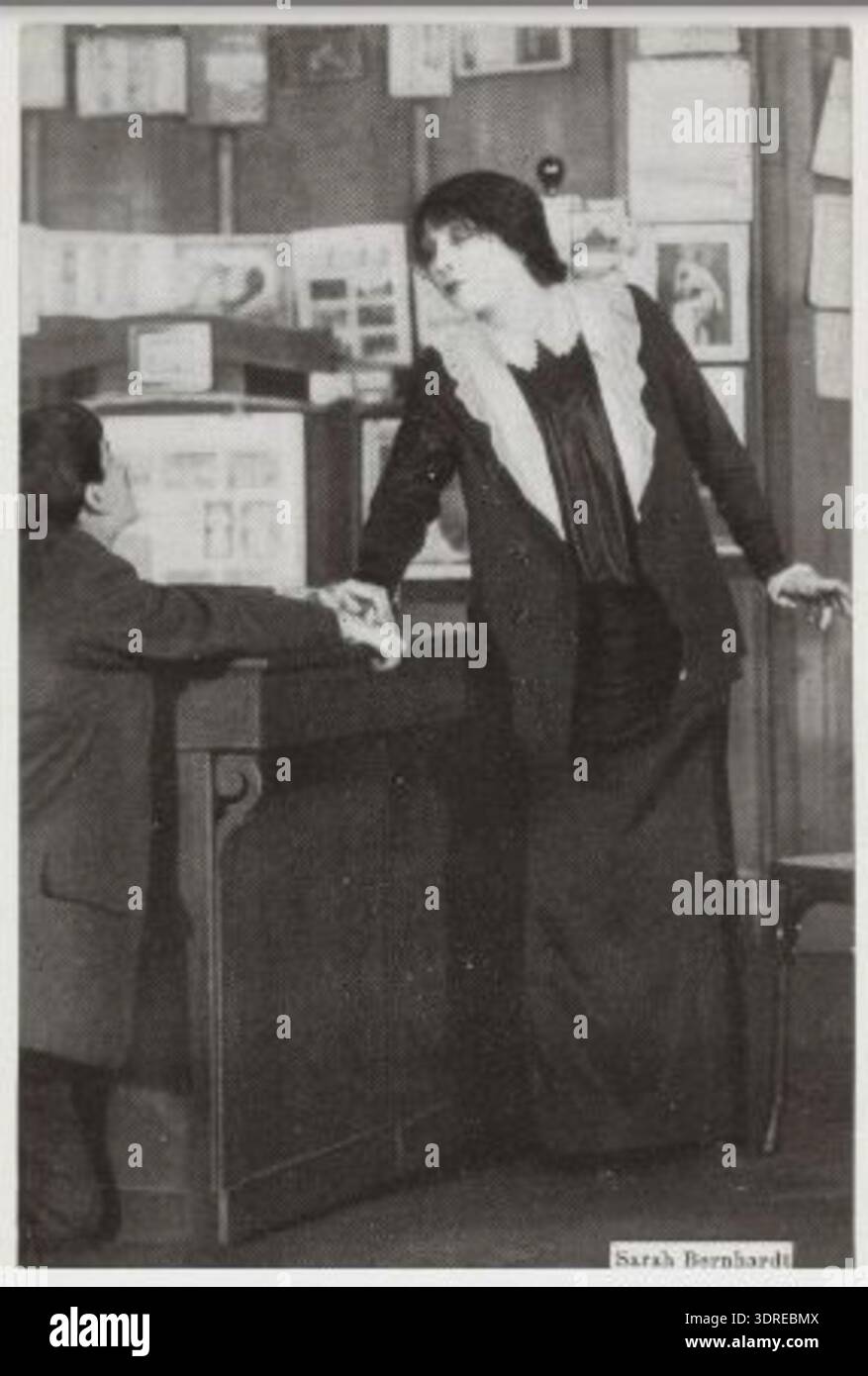 This 1913 iconographic document depicts sarah bernhardt performi hi-res ...