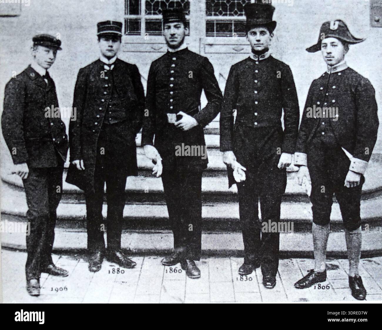 This circa 1890 illustration shows french student uniforms from hi-res ...
