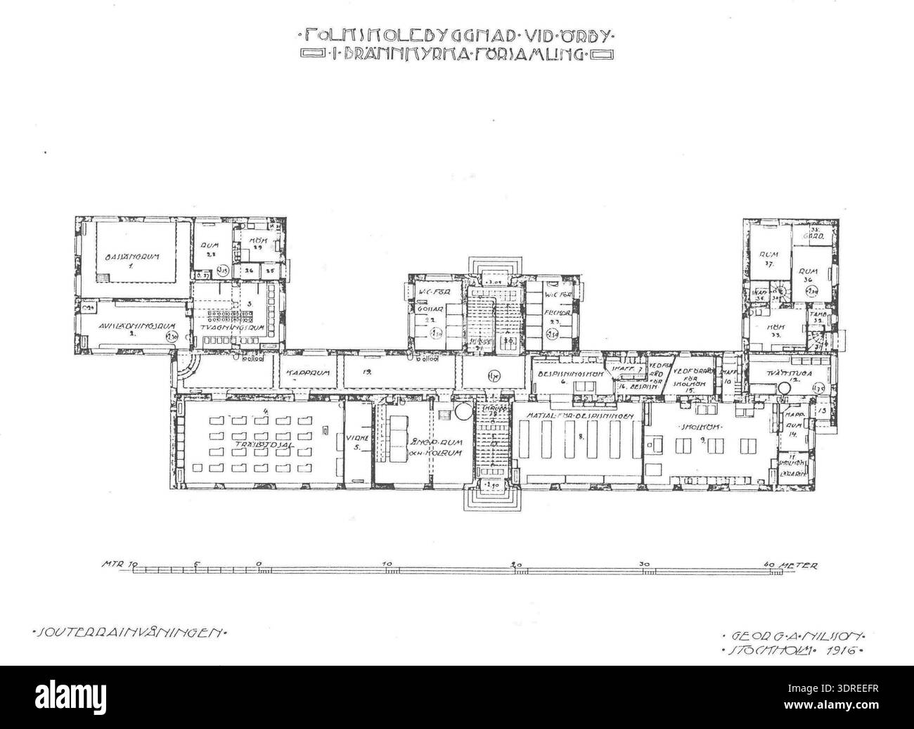 School building floor plan Black and White Stock Photos & Images - Alamy