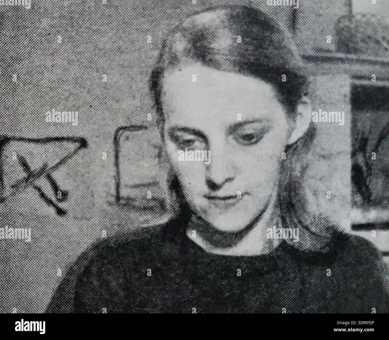 The photograph shows Swedish artist Randi Fischer, reproduced in ...