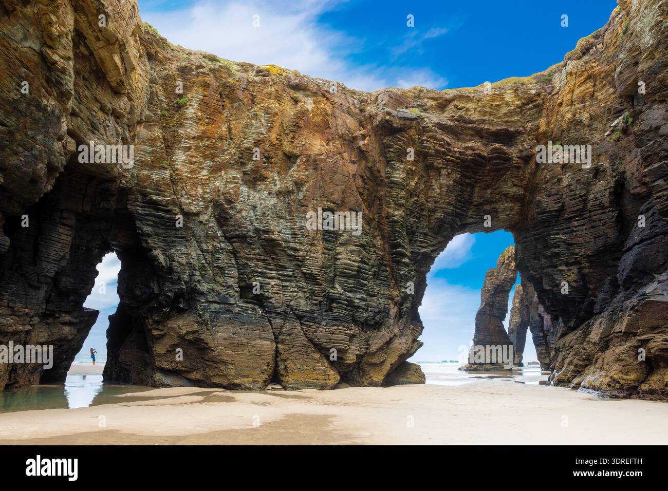 Natural rock arches Cathedrals beach, Playa de las Catedrales at ...