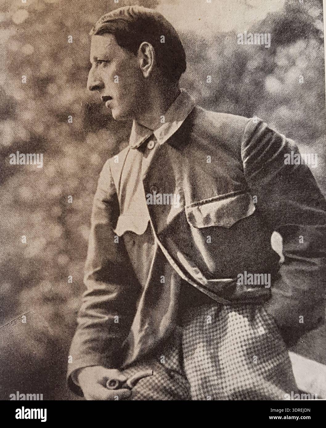 Studio portrait of Swedish artist John Bauer, recorded for Allhems ...