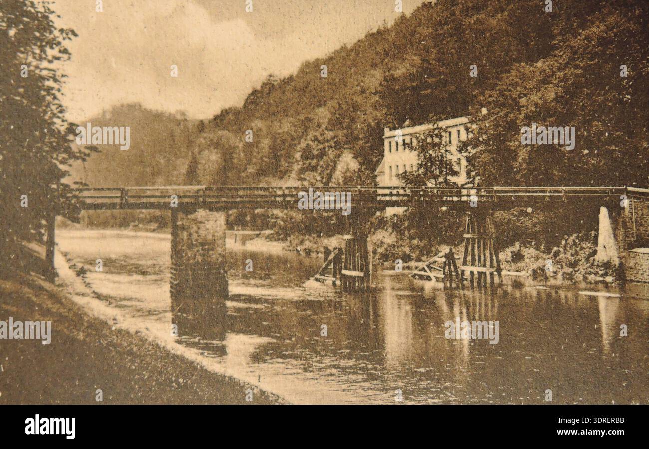 This 1923 photograph by Dominik Gabriel depicts the spa area of Teplice ...
