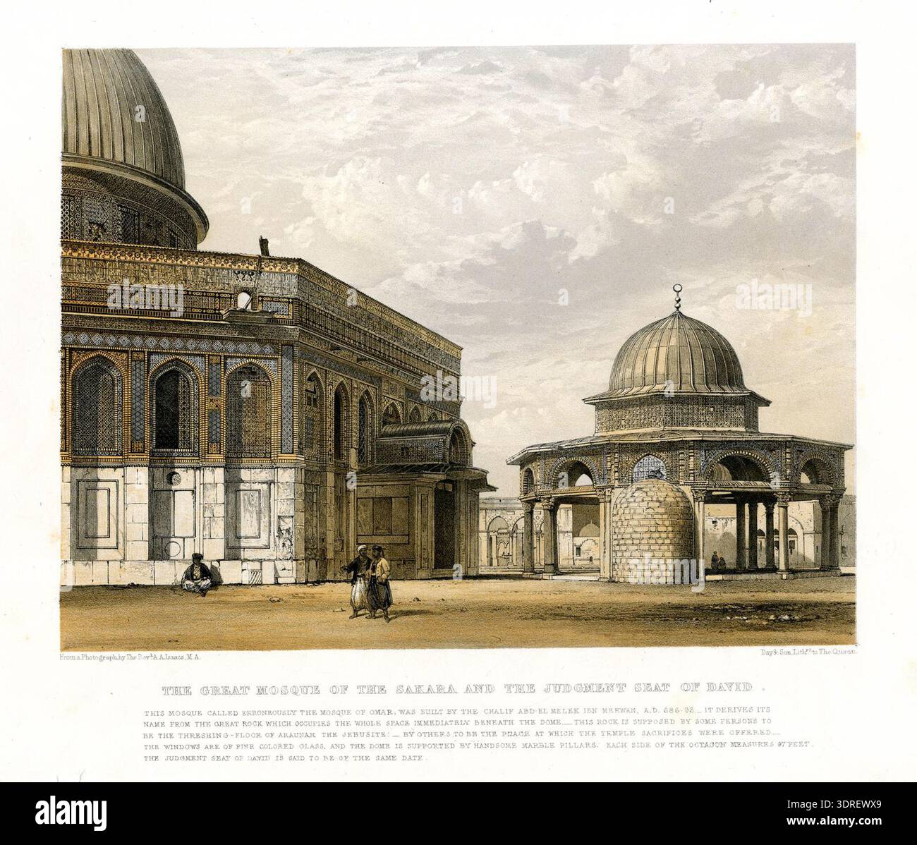 This 1857 chromolithograph depicts the Great Mosque of the Sakara in ...
